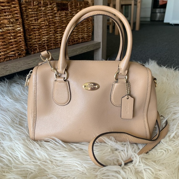 Coach | Bags | Coach Cream Leather Crossbody Bag | Poshmark